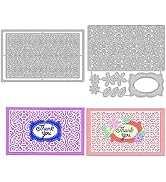Amazon.com: INFUNLY Layering Frame Cutting Dies Irregular Rectangle ...