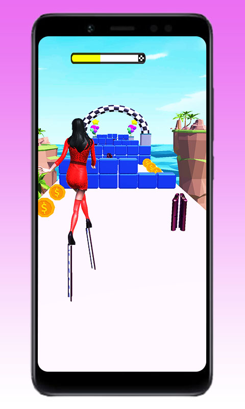 High Stack Heels Run Challenge: Taller Dancing Heels Shoe Race Girl ...