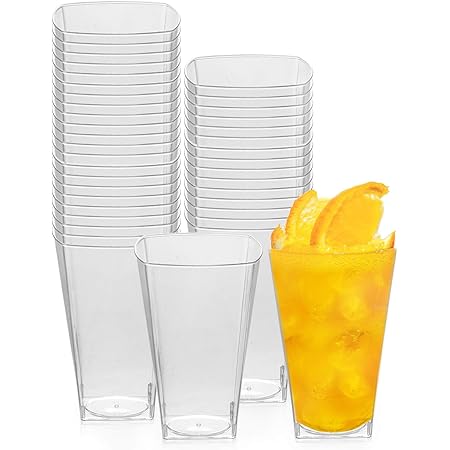 Amazon.com: Clear Plastic Cups Disposable Party Cups - 500 Cups - 7 oz ...