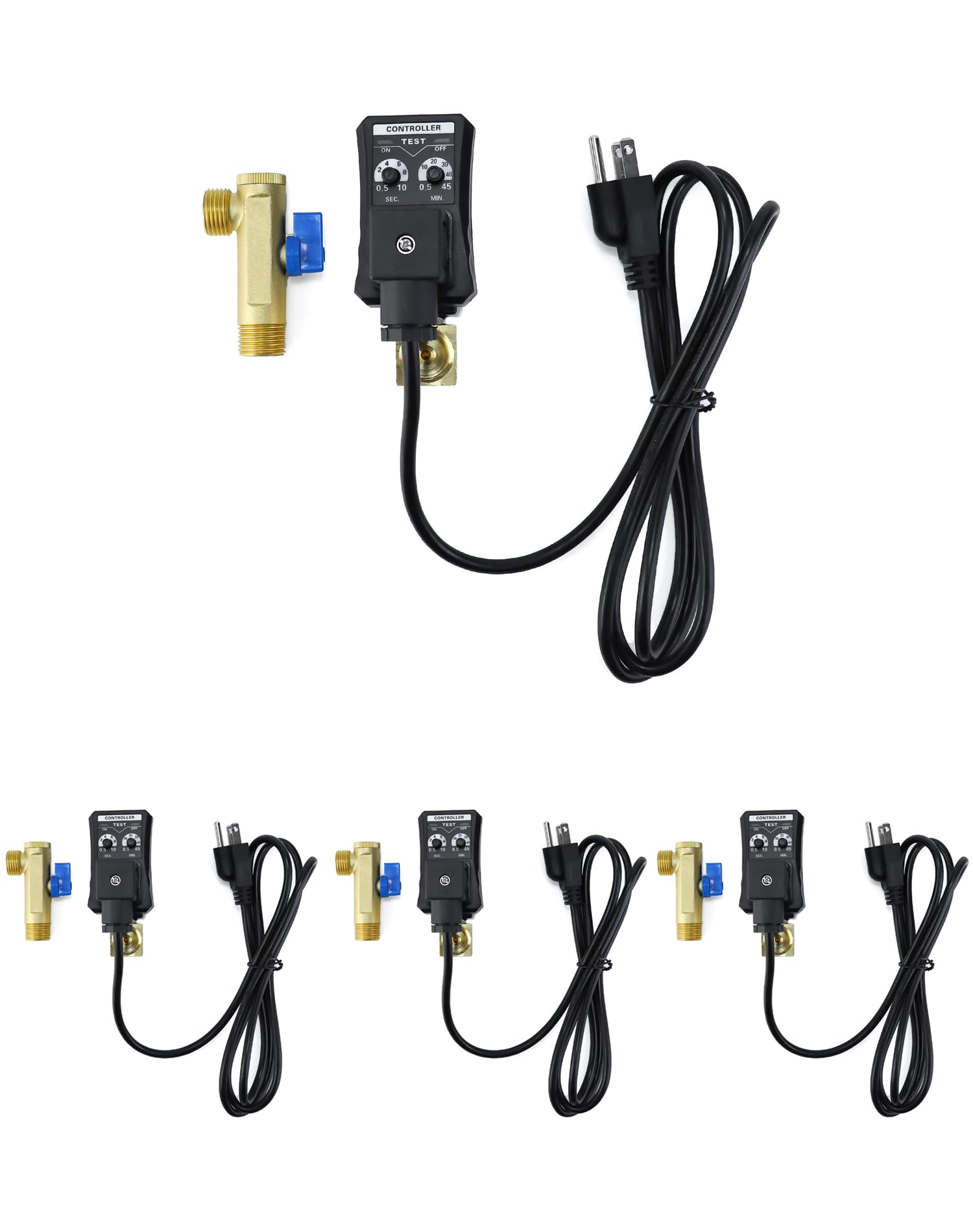 QWORK Automatic Timed Condensate Drain Valve, 4 Pack 1/2" Ac110v 2-way ...