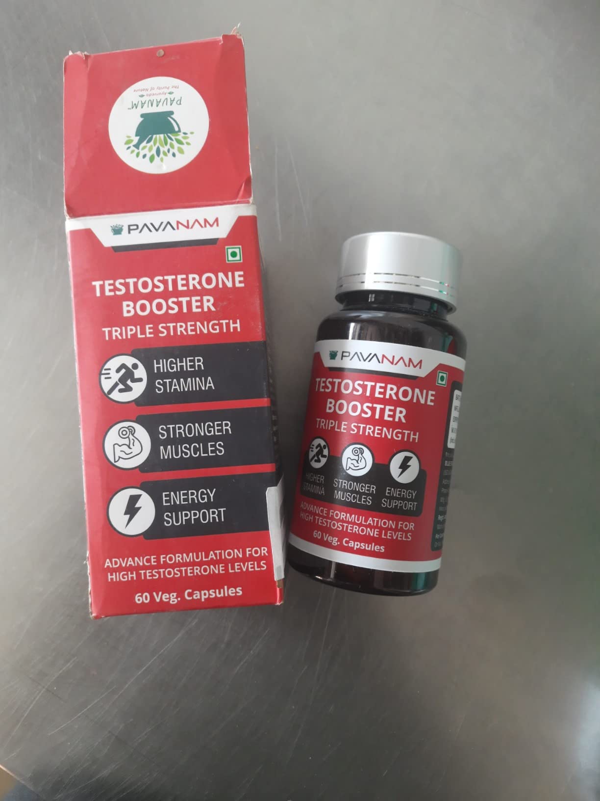 Pavanam Ayurveda Testo 10X For Men With 15 Natural Herbs, Pure ...