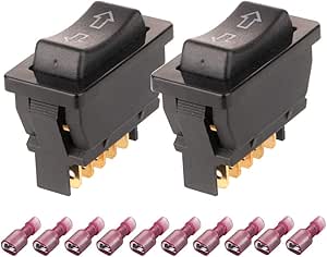 Gebildet Universele 2pcs 5Pin DPDT DC12V 24V Autoruit Momentschakelaar ...