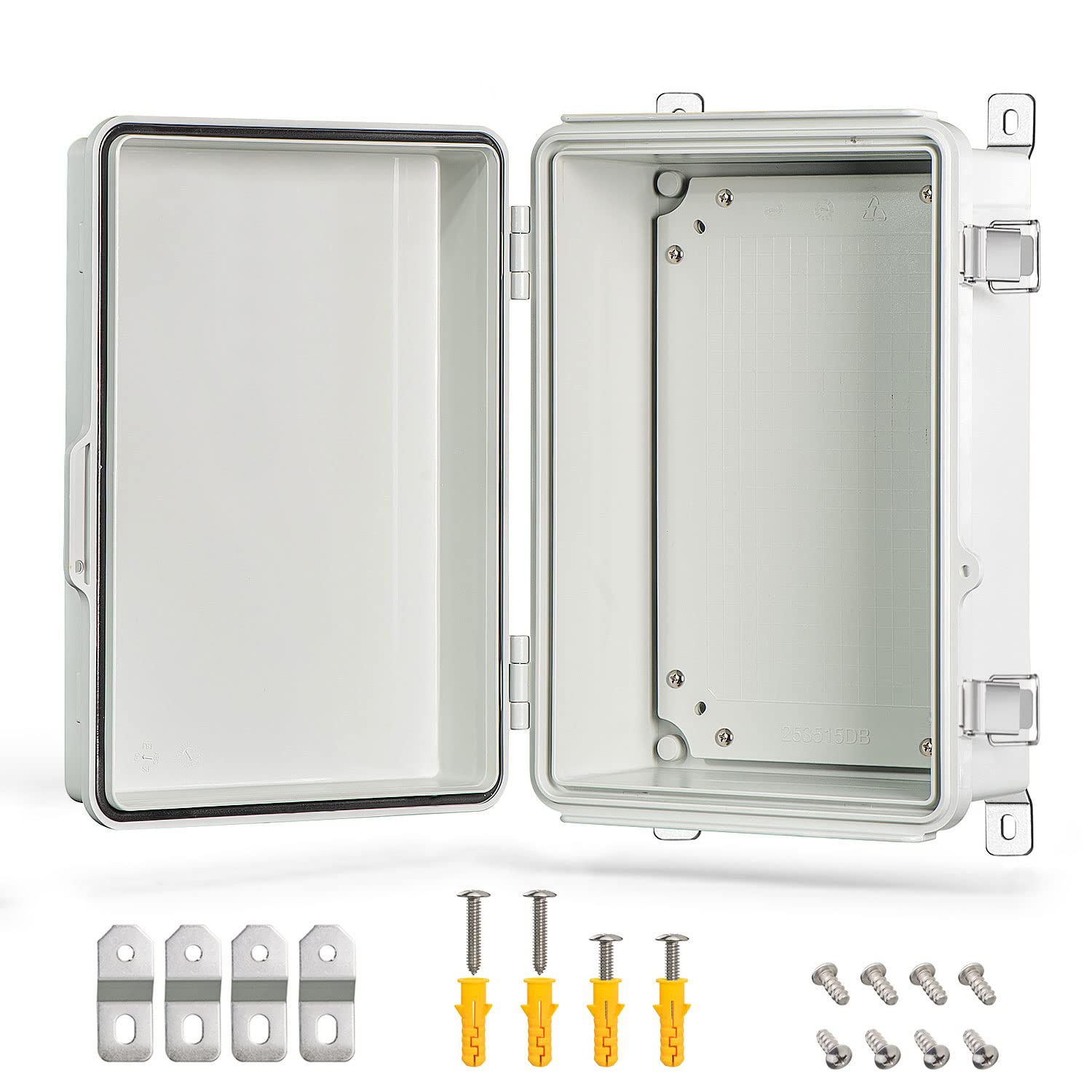 QILIPSU PC/ABS Alloy Plastic Waterproof Outdoor Junction Box, 13.8"x9.9 ...