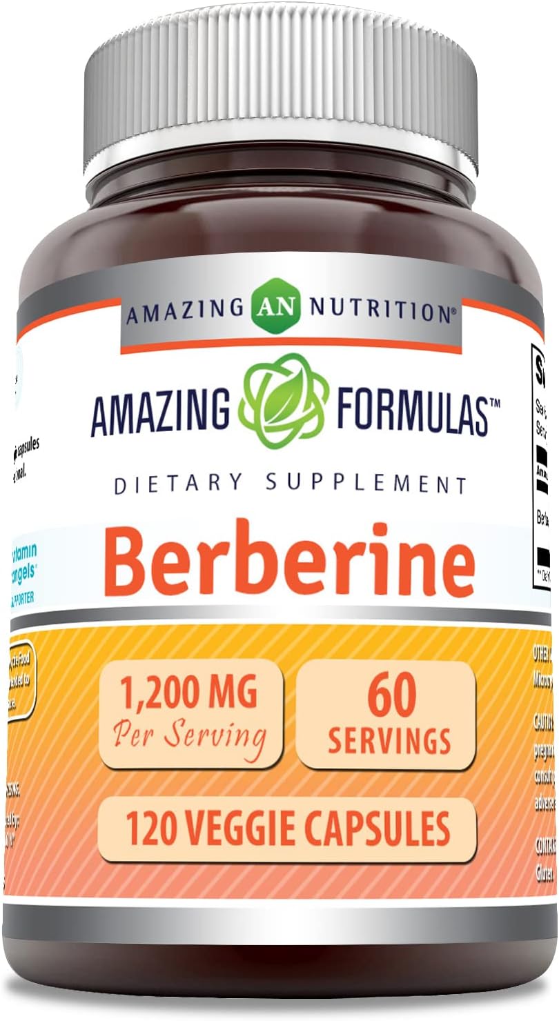 Amazon.com: Amazing Formulas Berberine 1000mg Per Serving 250 Capsules ...