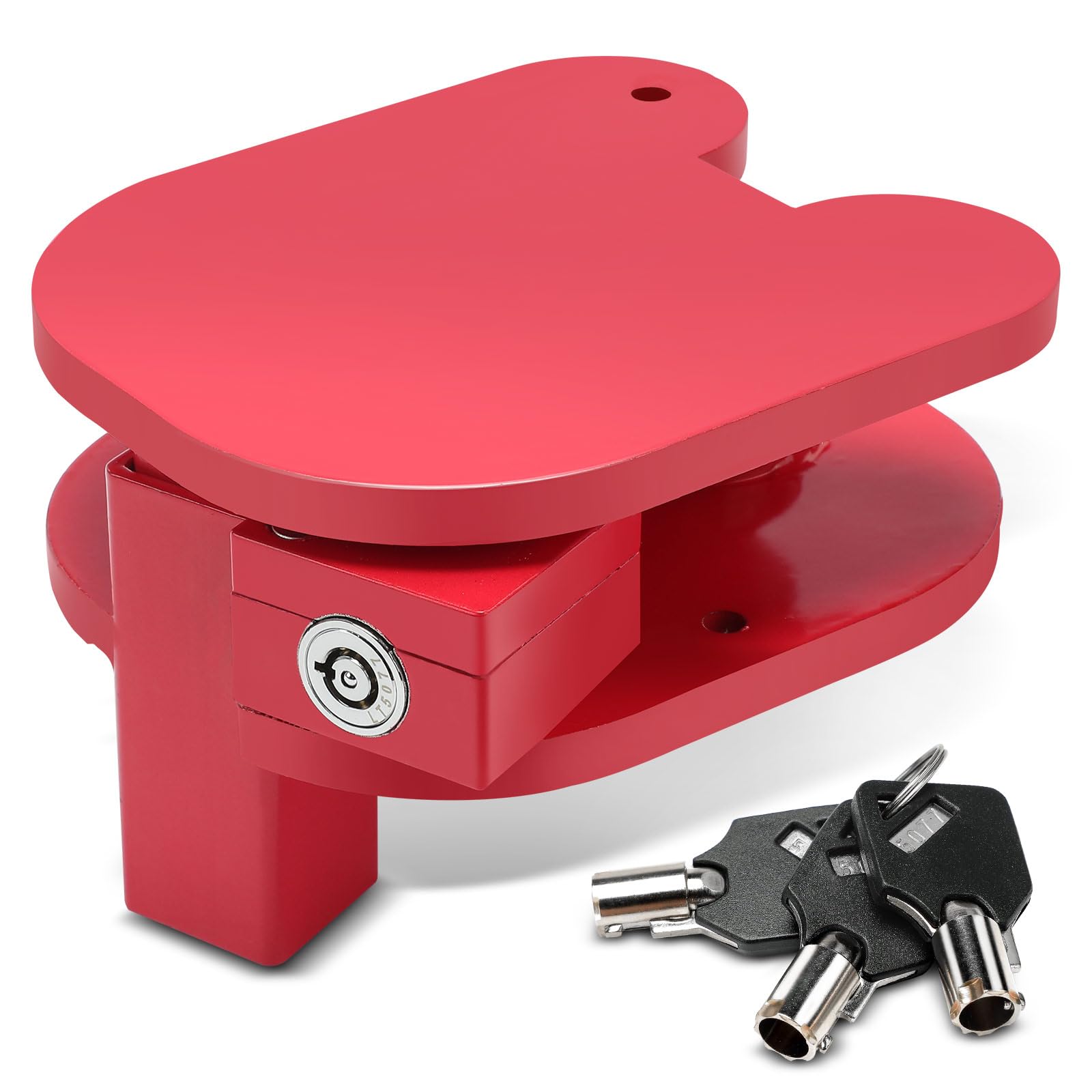 Amazon.com: A-Premium Red Trailer Hitch Lock, Steel Ball and Ring Hitch ...
