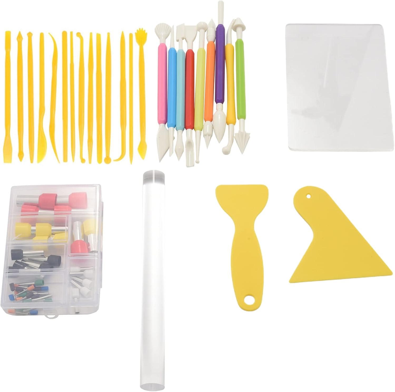 Amazon.com: Sudemota Clay Kit,with Clay,Double Ended Clay,Clay Scrapers ...