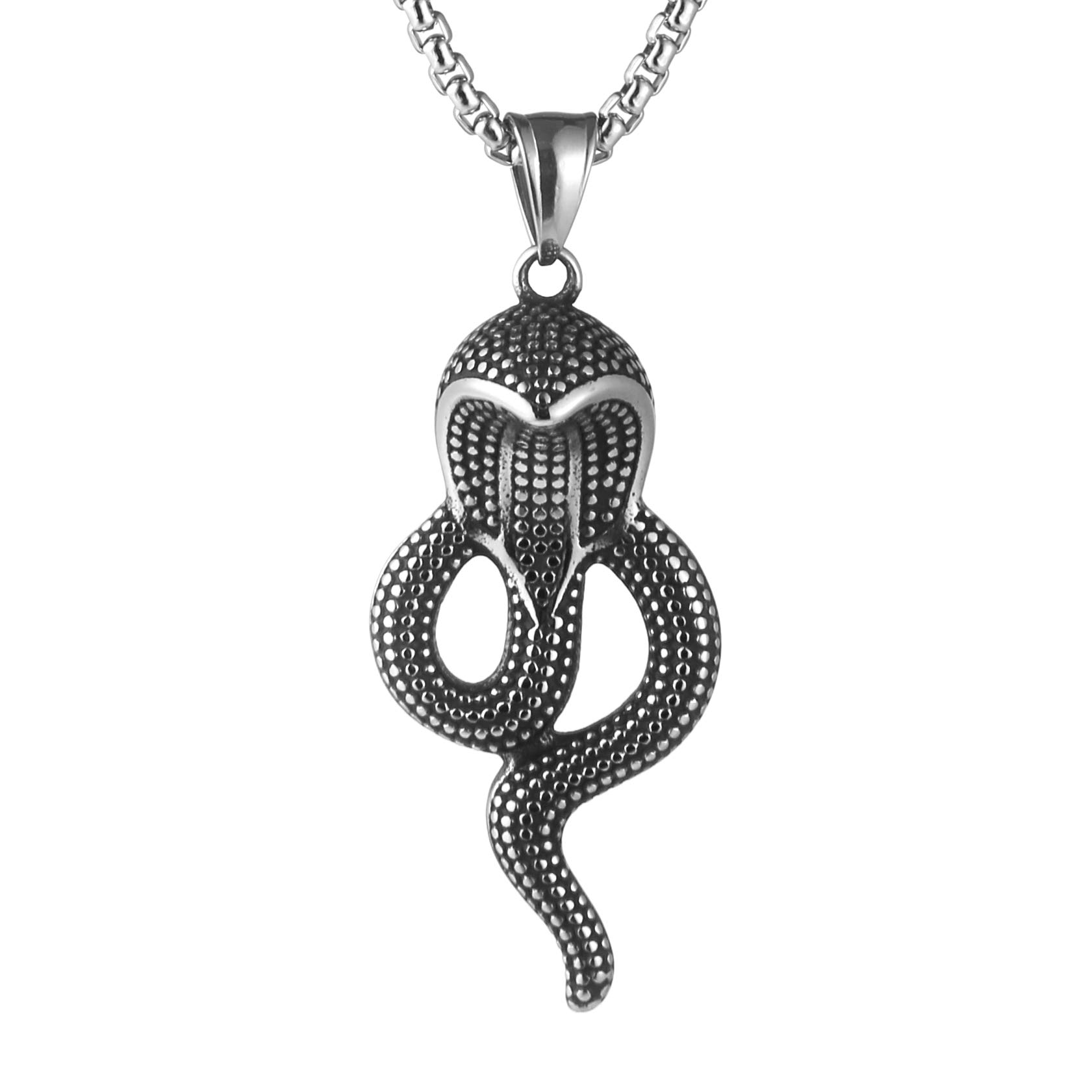 Gold Plated Stainless Steel Snake Pendant Ancient Egyptian Symbol ...