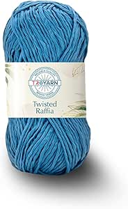 Amazon.com: Troyarn Twisted Raffia Yarn for Crafting and Design,Raffia ...
