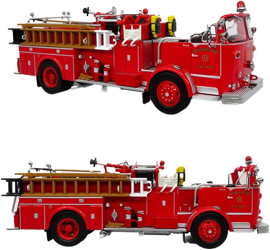 Amazon.com: Crown FireCoach 1965: LACoFD Engine 51 Iconic Replicas 1:50 ...