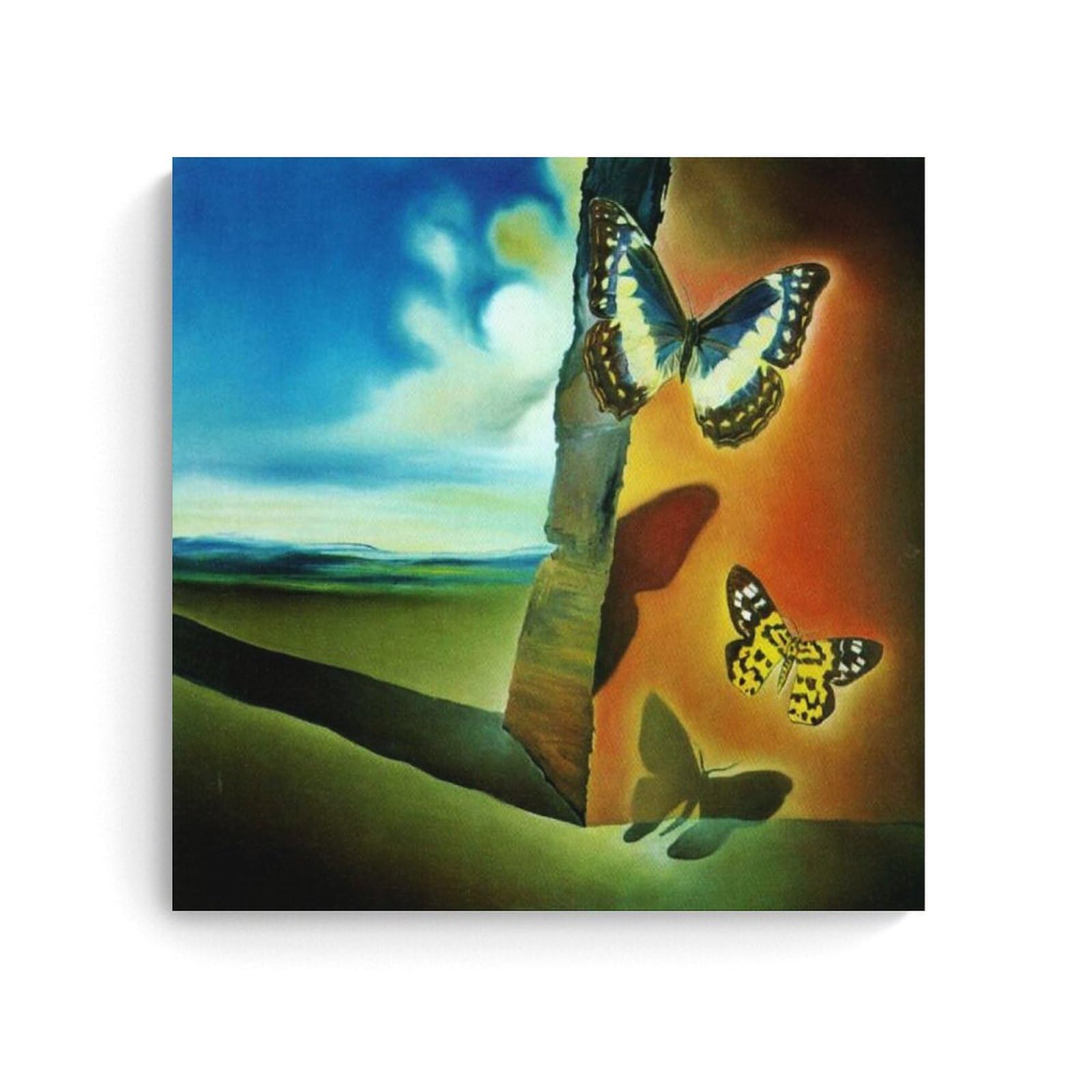Landscape With Butterflies By Salvador Dali Landscape With Butterflies