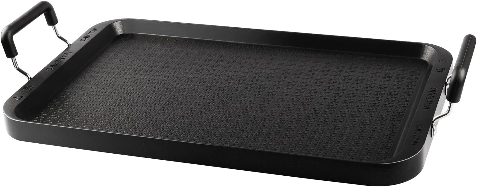 Amazon.com: Cast Iron Griddle (20" by 10"), Reversible, Pre-Seasoned ...