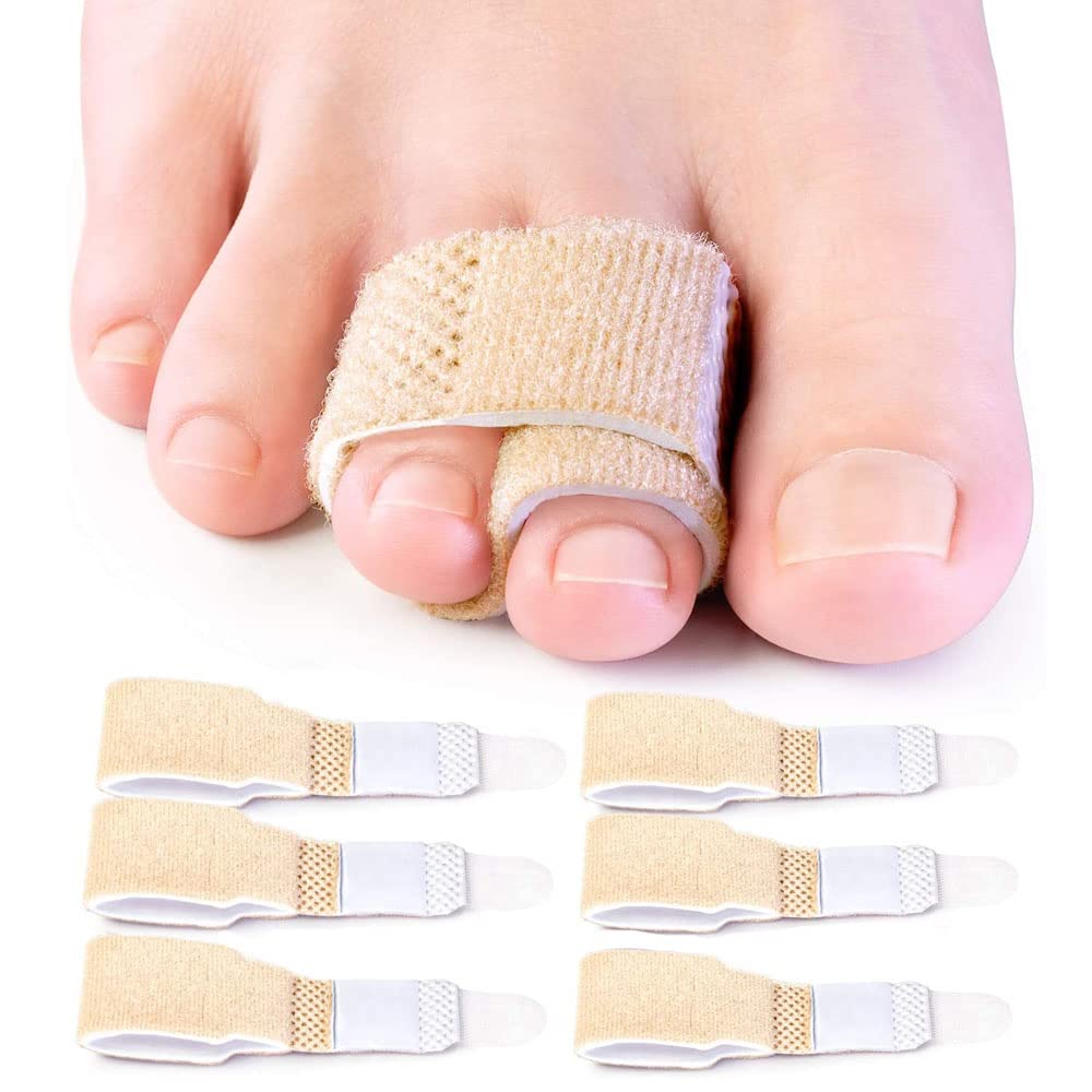 Mcvcoyh Broken Toe Wraps 6 Pack Cushioned Bandages Hammer Toe Separator ...