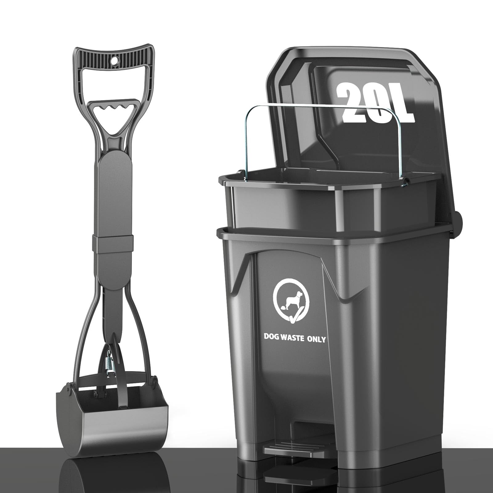 Amazon.com: Meegood Dog Poop Trash Can for Outdoors with Dog Pooper ...