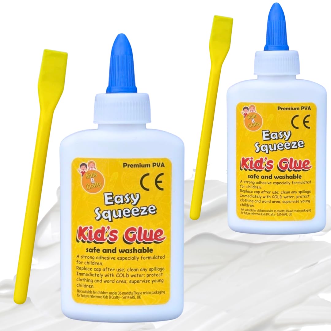 Kids B Crafty 100ml Kid's Pva Glue, Safe And Washable And Glue Spreader ...
