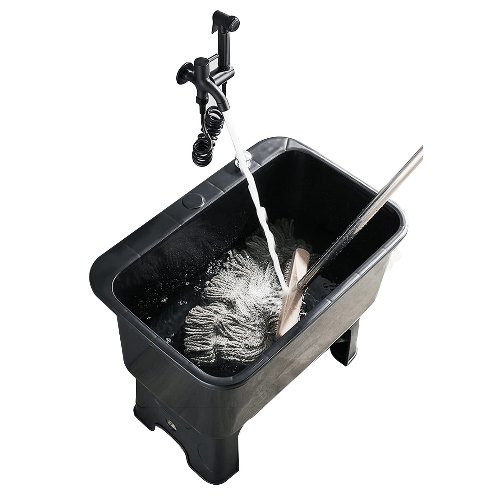 Amazon.com: Heavy Duty PP Utility Sink Mop Service Basin with Tap and ...