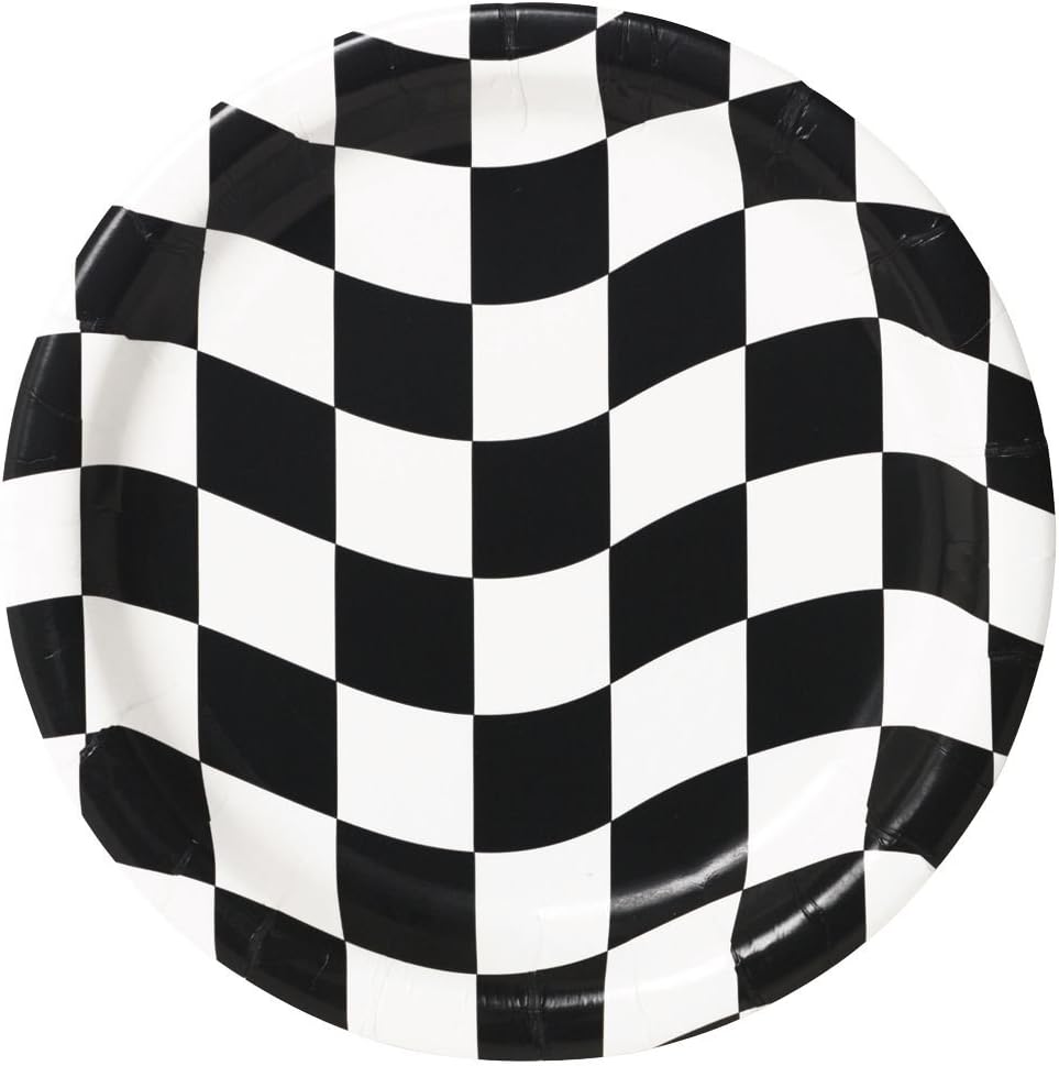 Amazon.com: 25Pcs Race Car Birthday Party Supplies Black and White ...