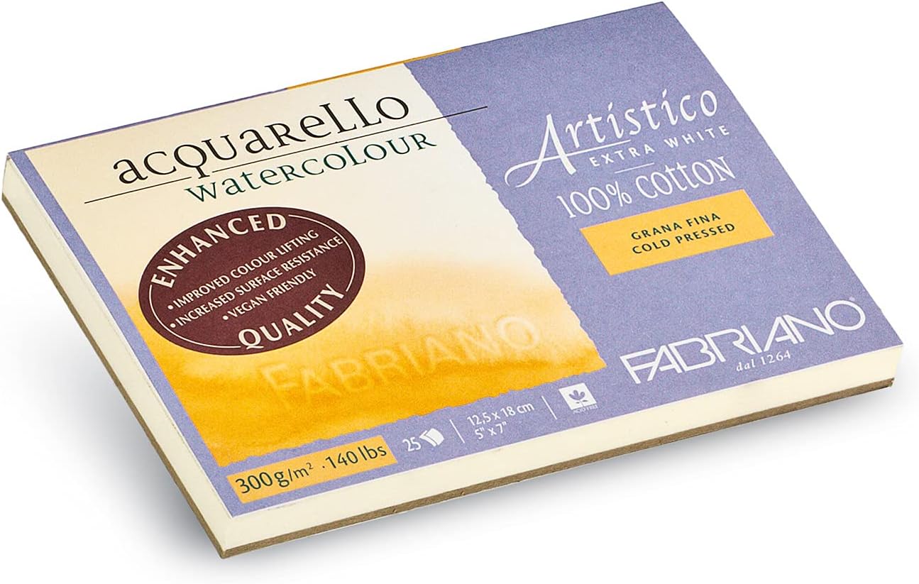Amazon.com: Fabriano Artistico Watercolor Block, 9" x 12", Traditional ...