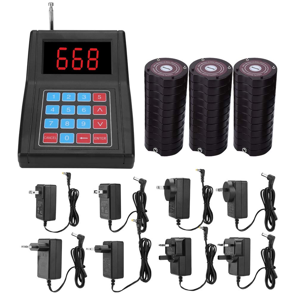 Buy Bewinner SU-668 Wireless Pager System Restaurant Pager Buzzer 1 ...