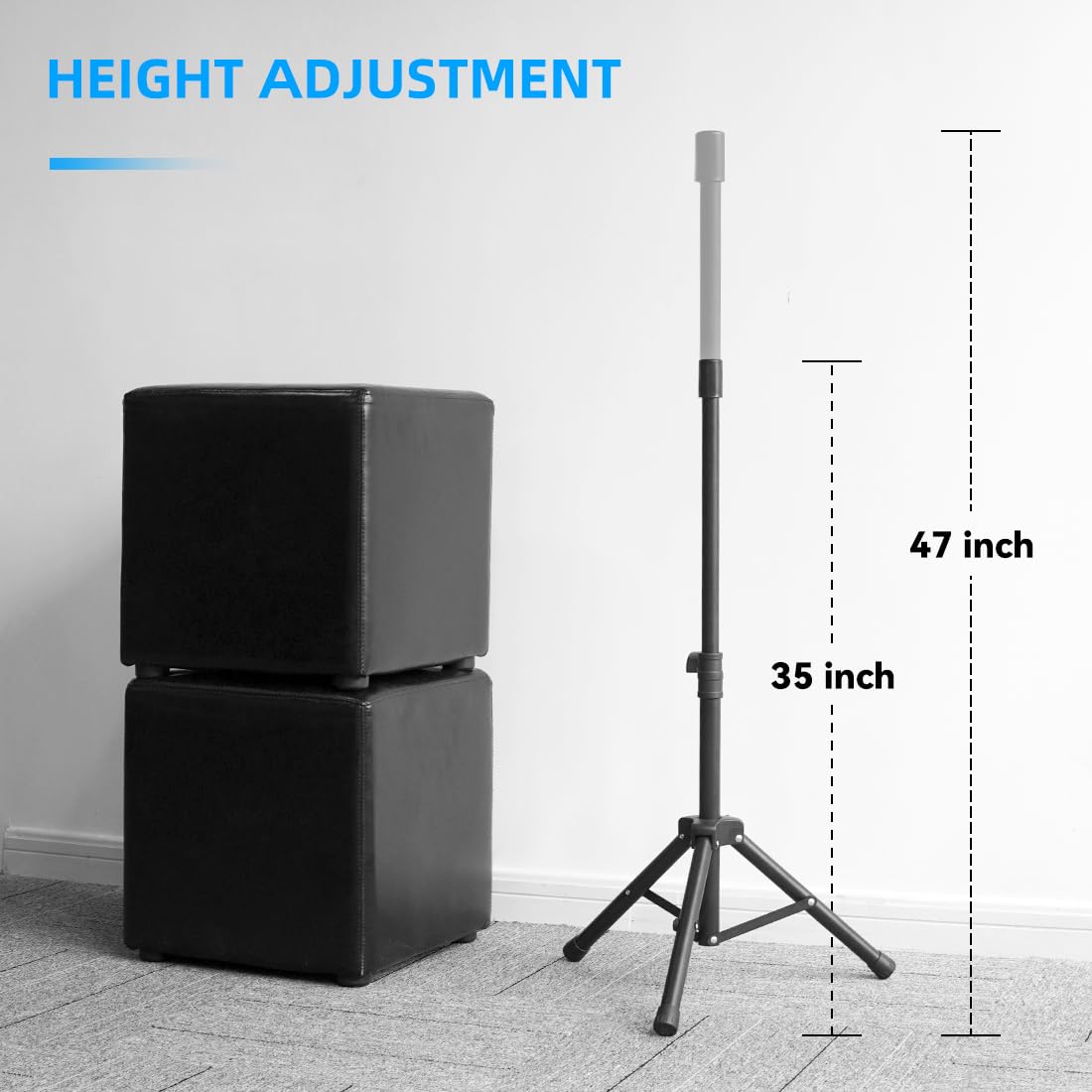 Snapklik.com : GZGDLJQ Small Speaker Stand, Height Adjustable 35-47 ...