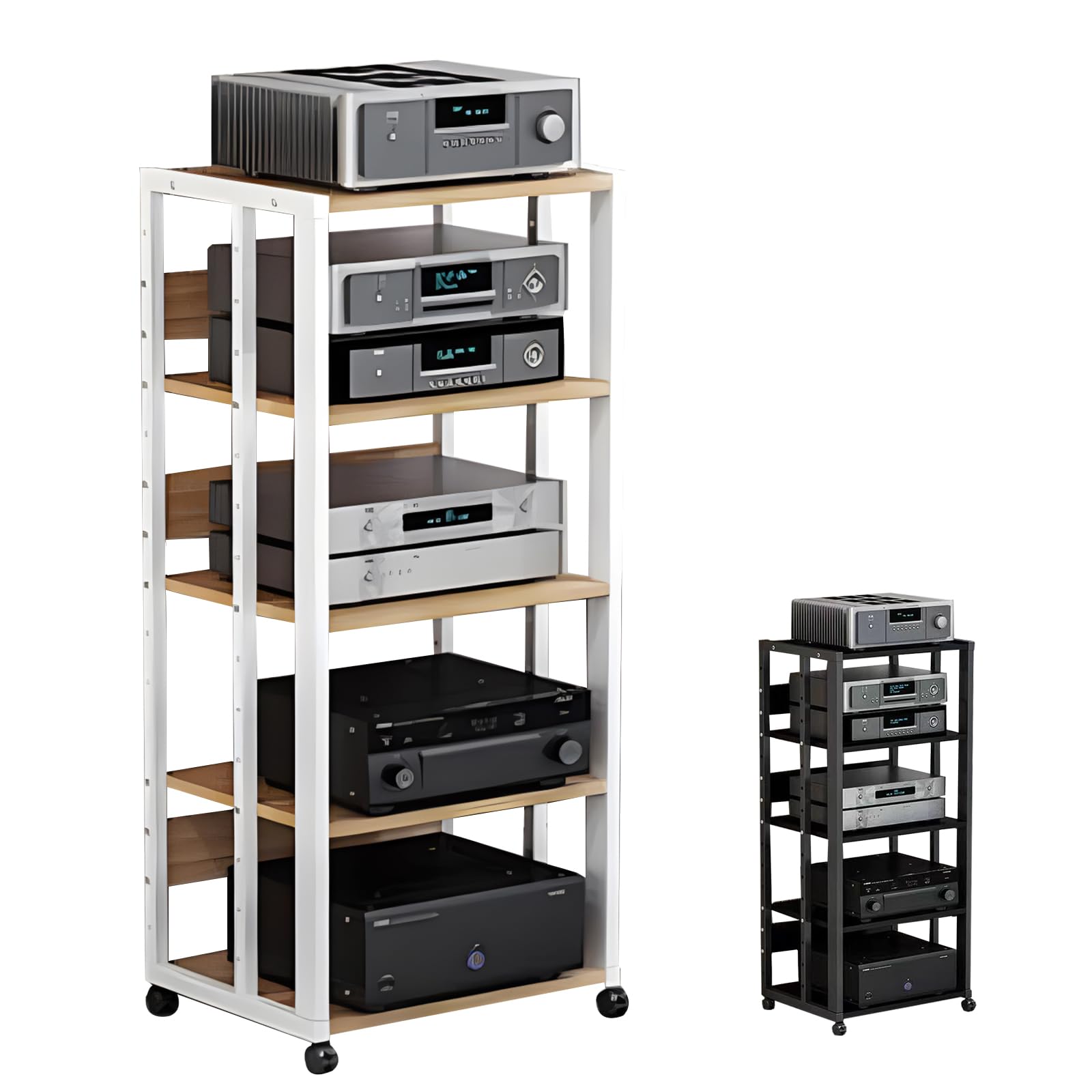 Amazon.com: SHZYJBRY 5-Tier AV Media Stand, Stereo Audio Rack Stand ...