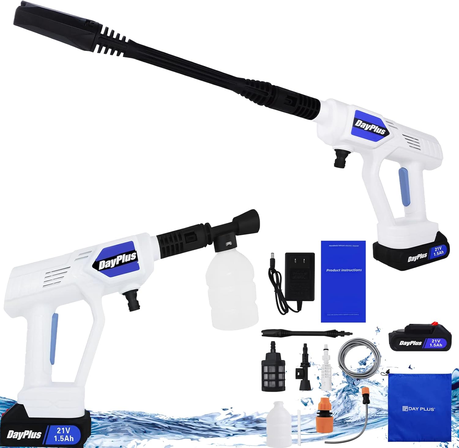 Cordless Powerful Pressure Car Washer Cleaning Water Gun Wireless ...