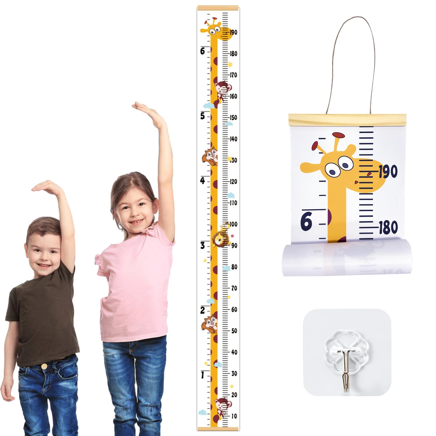 1 Piece Hanging Picture Children’s Height Ruler with 1 Hook, Height ...