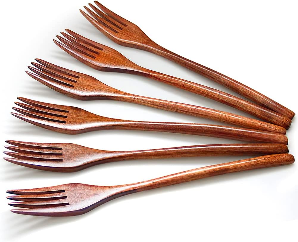 Amazon.com: Wooden Forks for Cooking - 2 pcs Wood Fork Set Perfect Size ...