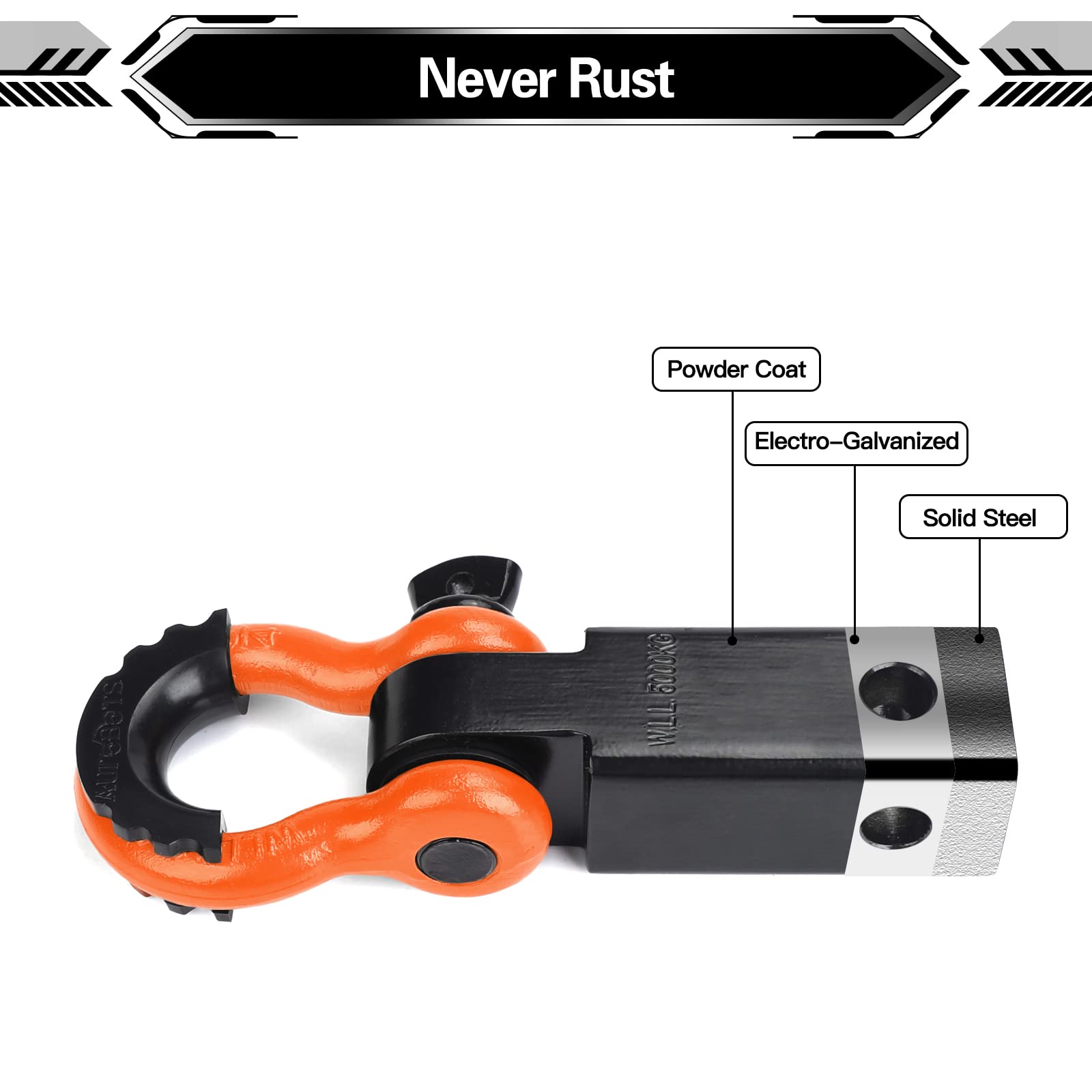 Snapklik.com : AUTOBOTS Shackle Hitch Receiver 2", 45,000 Lbs Break ...