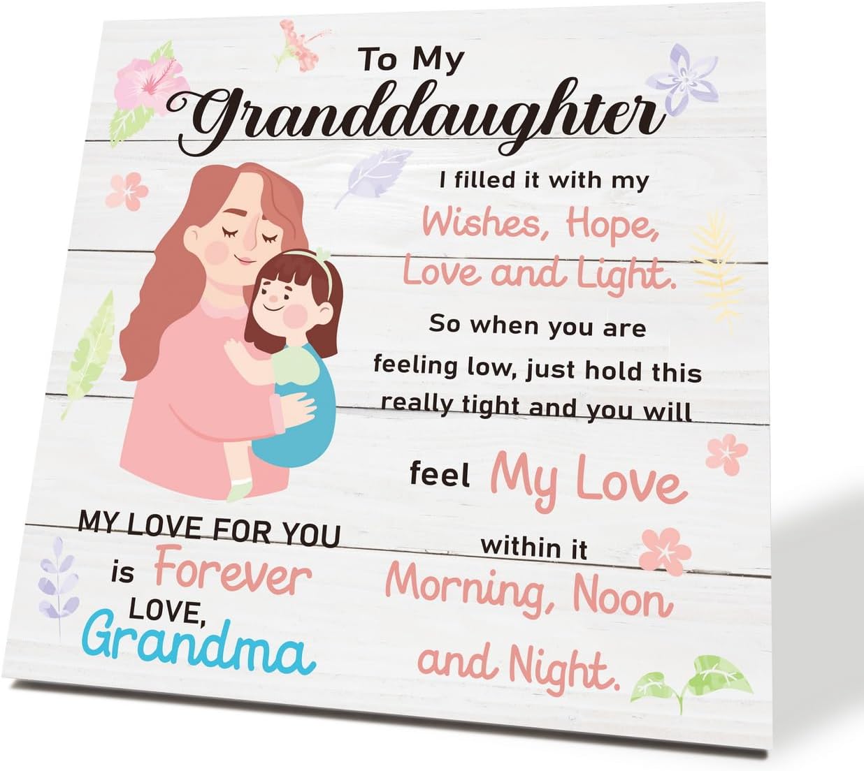 Amazon.com: Granddaughter Gift, Wooden Plaque Sign Table Decor, Gift ...