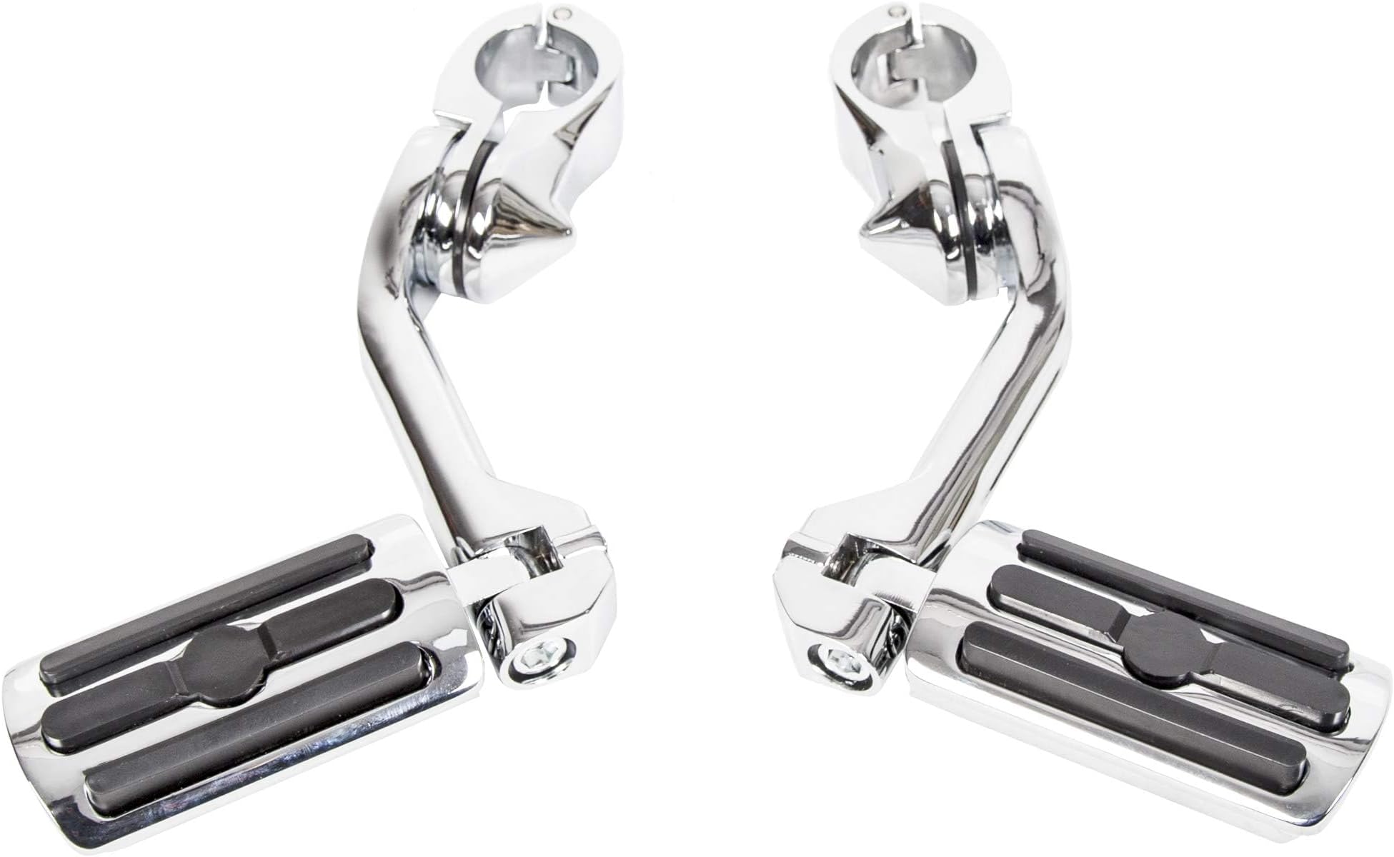 Amazon.com: Motorcycle 1.25" Highway Footpegs,Long Angled Adjustable ...