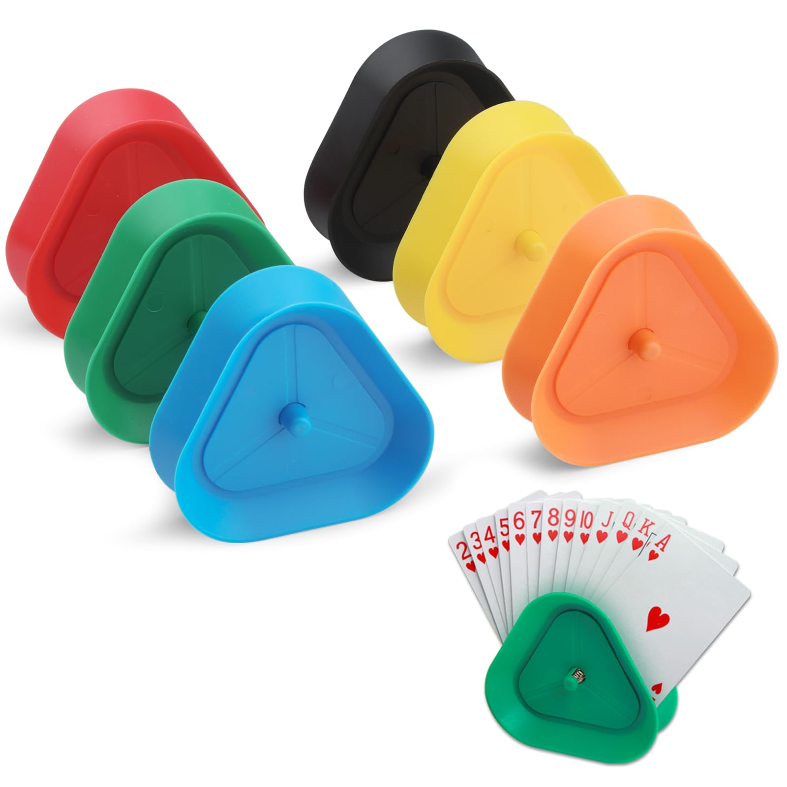 Amazon.com: Motroce 6 Pcs Playing Card Game Holders, 6 Colors Hands ...