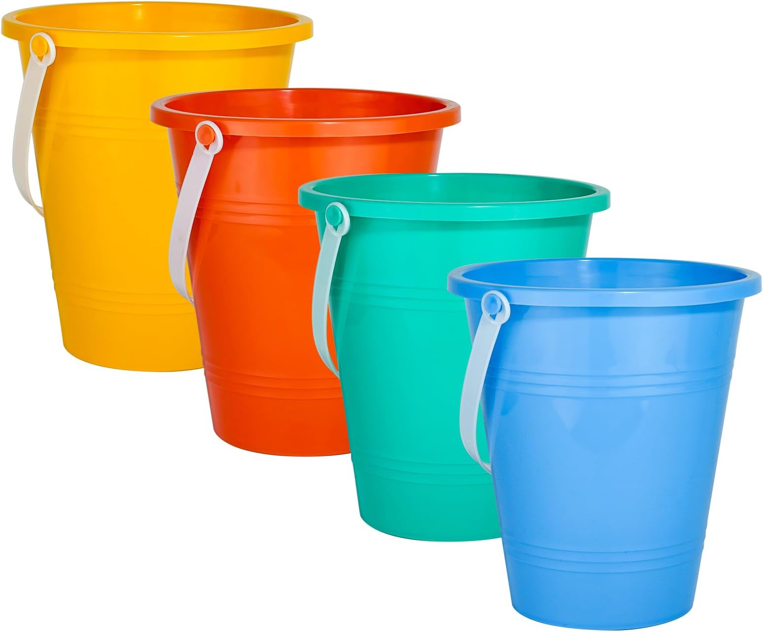 Amazon.com: Fun Express 12 pc. Sand Buckets for Kids 7 inch - Premium ...