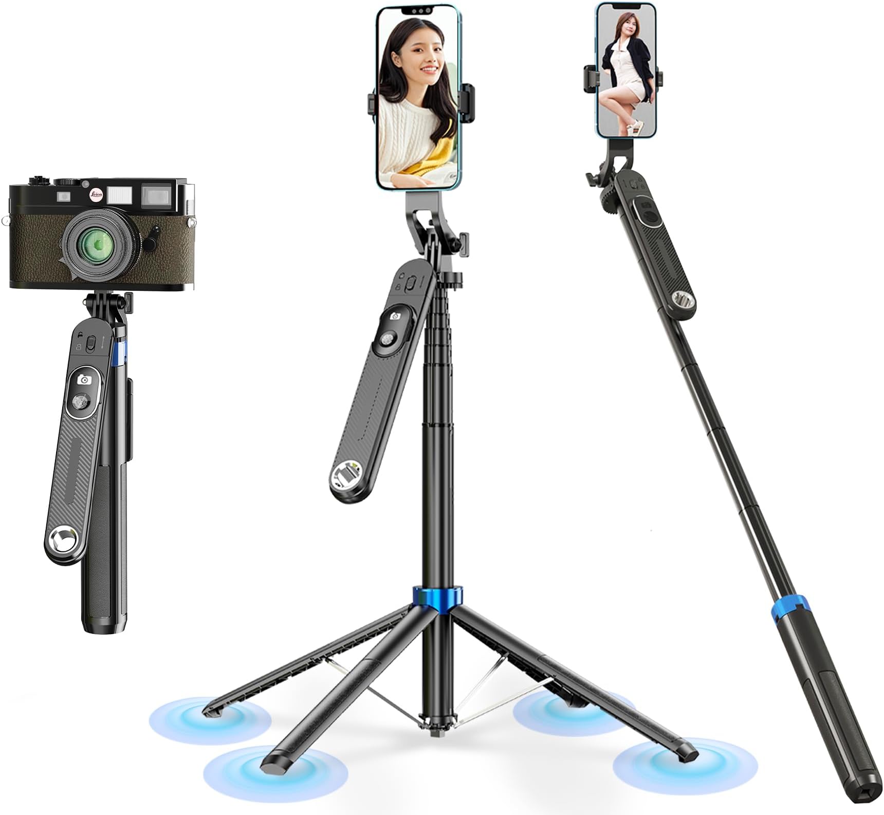 Amazon.com: Flexible Cell Phone Tripod and Bluetooth Remote Control ...