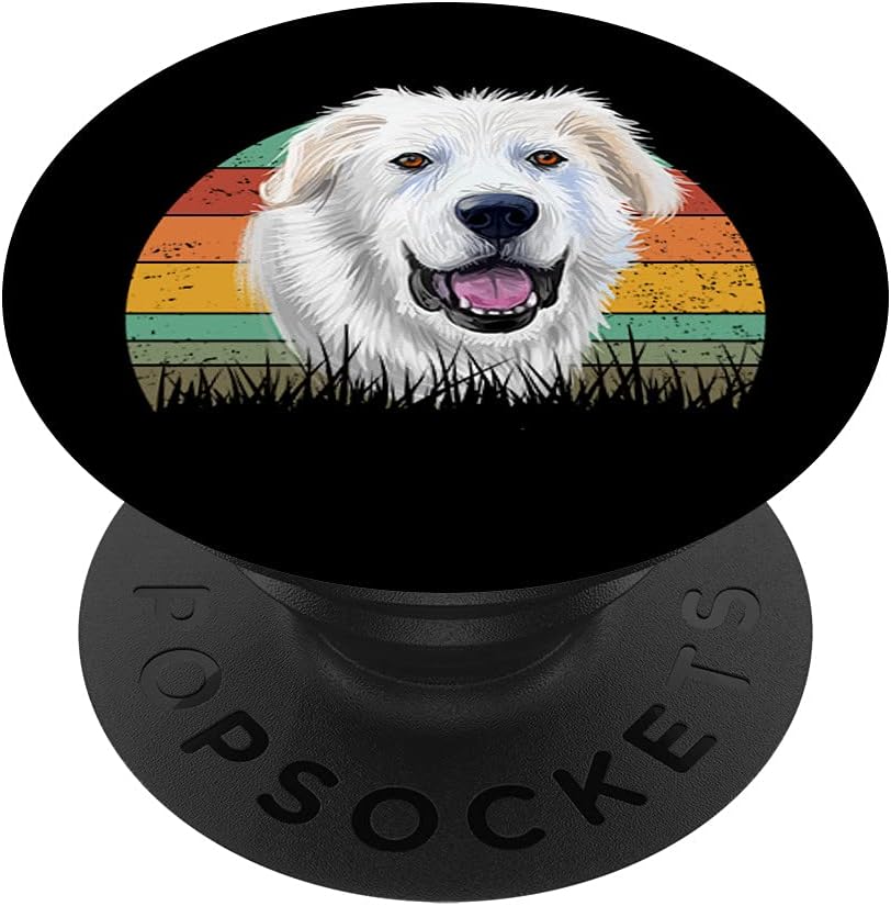 Amazon.com: Dogs 365 Retro Great Pyrenees Dog Vintage Style PopSockets ...