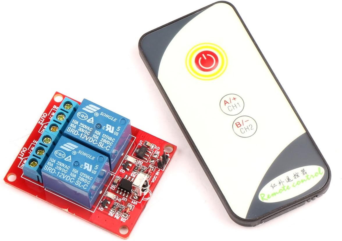 DROK Wireless Relay Remote Receiver Control Board Self Lock DC 12V 2 DROK Wireless Relay Remote Receiver Control Board Self Lock DC 12V 2