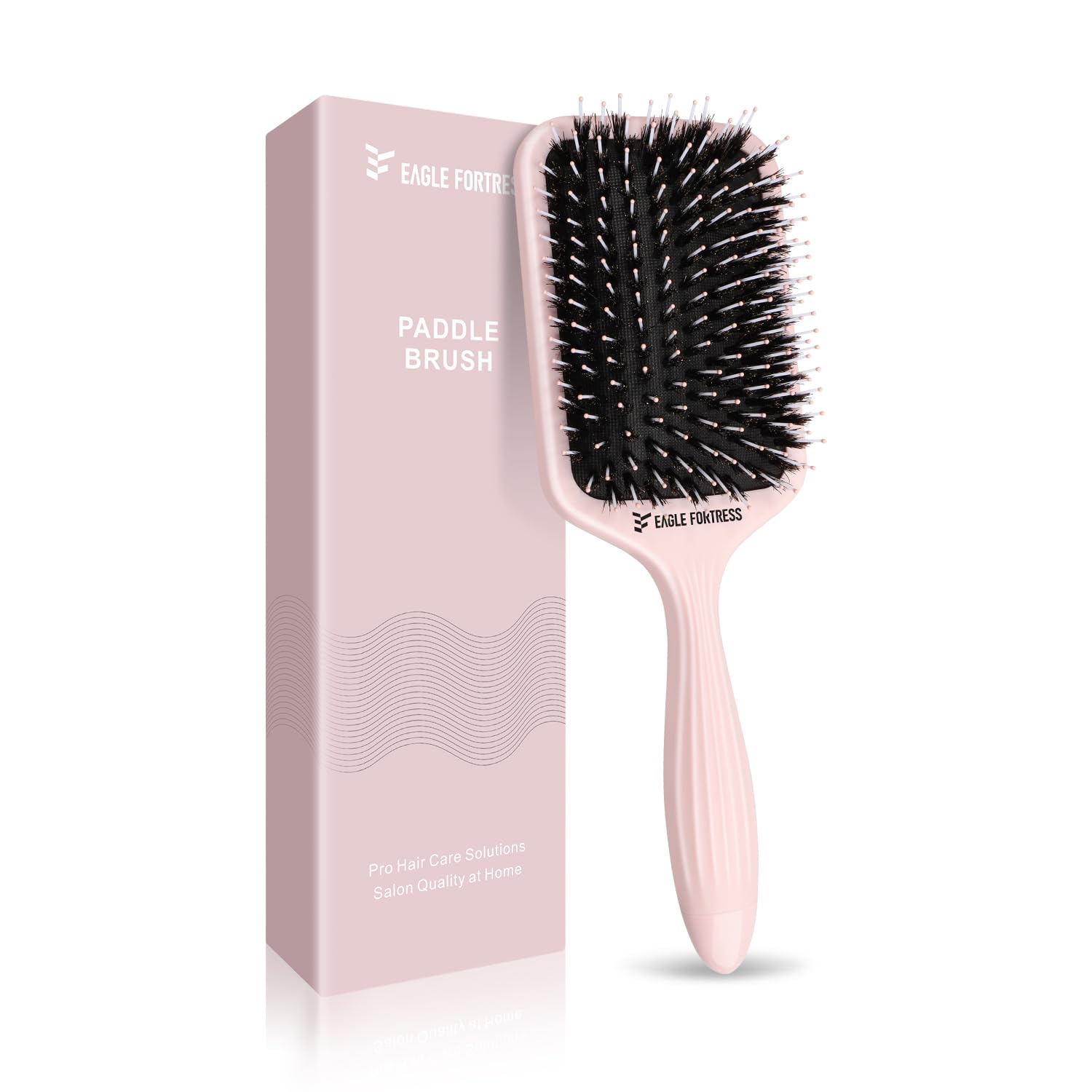 Amazon.com : EAGLE FORTRESS Boar Bristle Paddle Hair Brush for Women ...