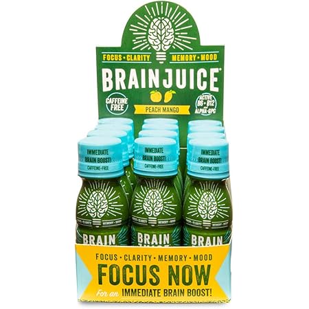 Amazon.com : BrainJuice Brain Booster Shot, Strawberry Lemonade ...