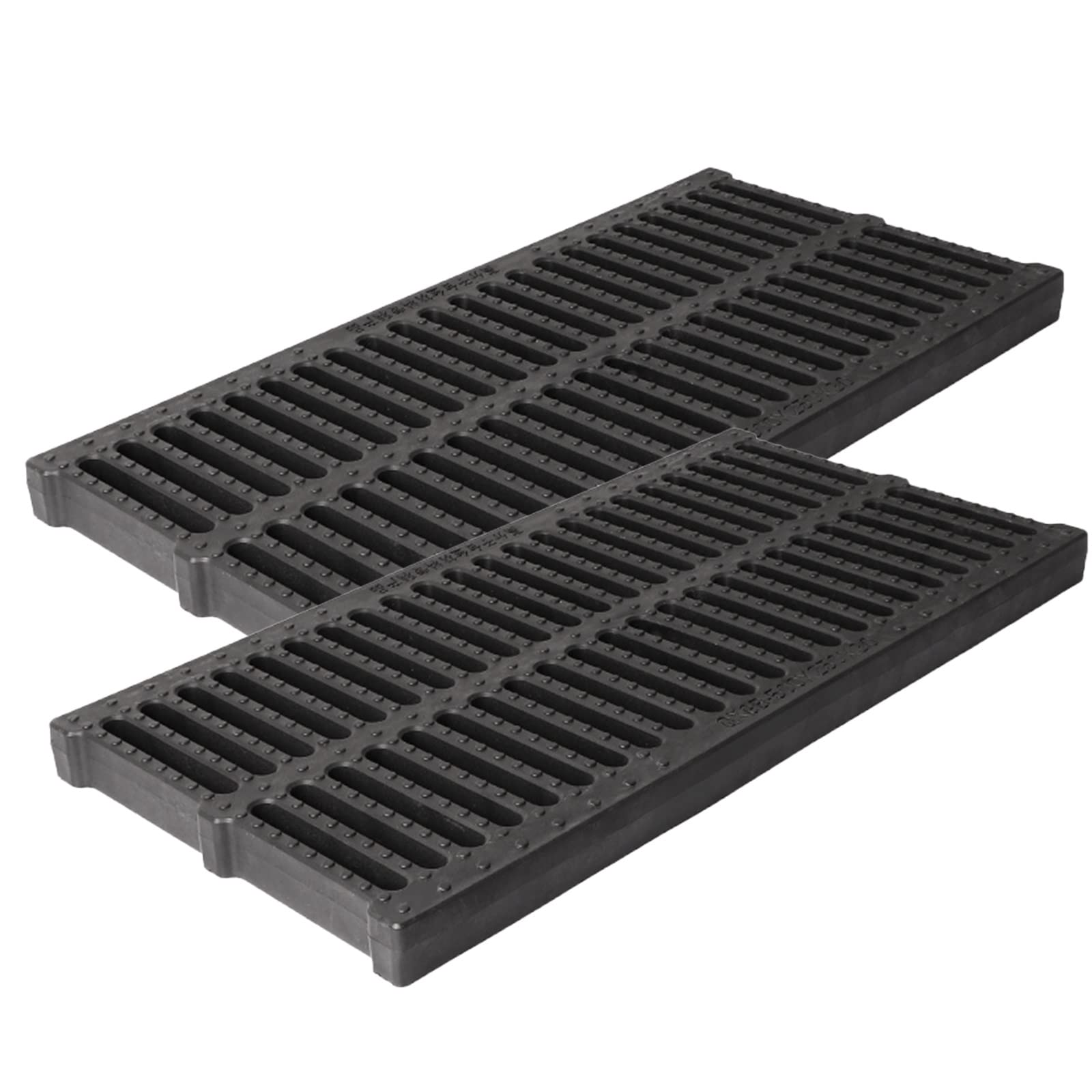 Buy HIYOUGO 2 pcs Linear Drain, Plastic Channel Drainage Grating Gutter ...
