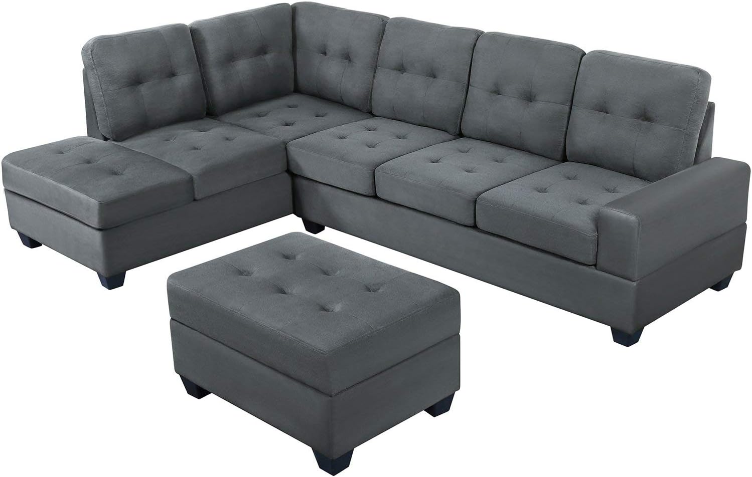 Amazon.com: Merax Couch L Shaped Modern Sofa Sets for Living Room ...