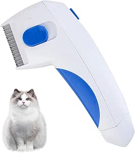 Electric Flea Comb for Cats Dogs - Pet Flea Comb to Kill Fleas and Eggs ...