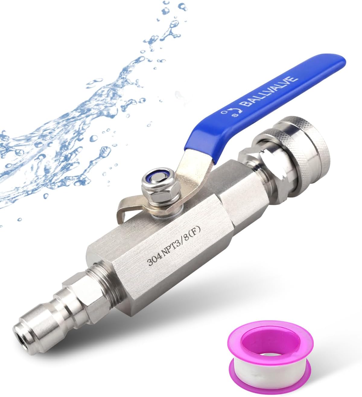 Amazon.com: High Pressure Washer Ball Valve Kit for Power Washer Hose，3 ...