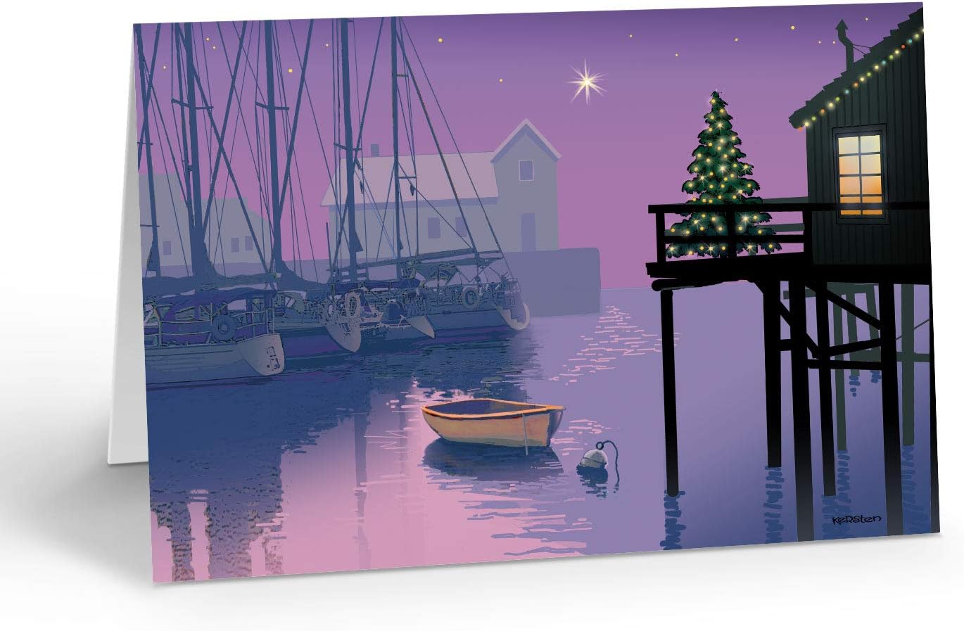Amazon.com : Stonehouse Collection - Season's Greetings Sailboat Card ...