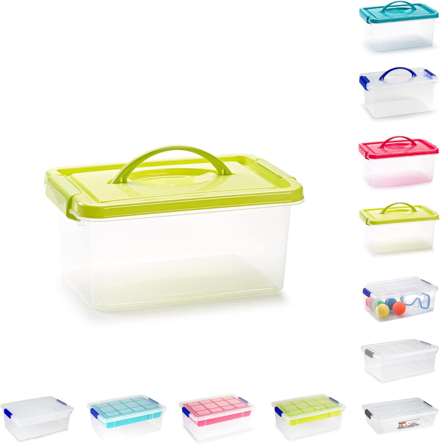 Plastic Storage Box Lightweight Robust Stackable Storage Boxes with Lid ...