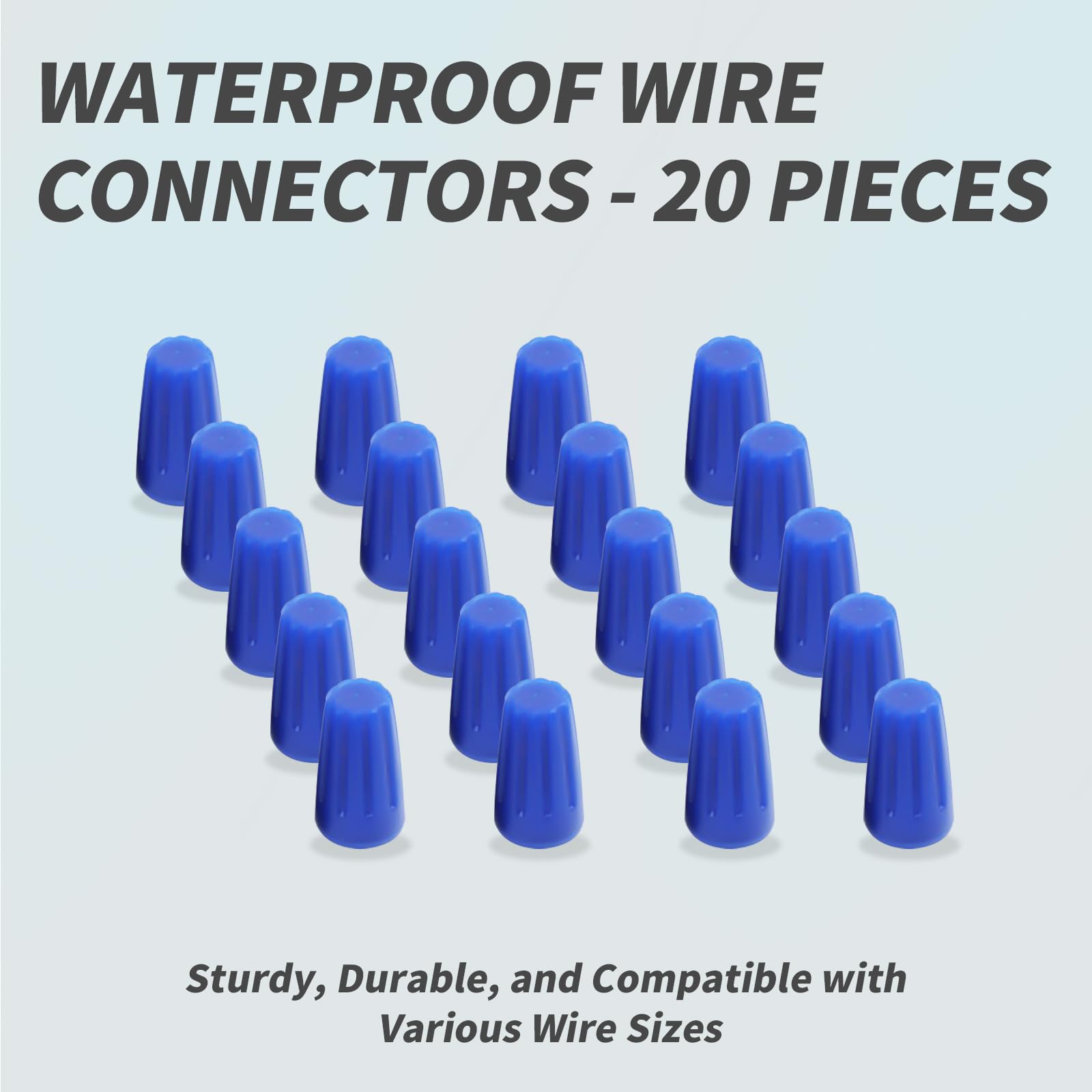 Snapklik.com : 20 PCS Waterproof Wire Connectors Silicone Filled ...