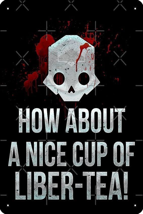Amazon.com: LIBER-TEA! Poster 8 x 12 Inch Funny Metal Tin Sign Game ...