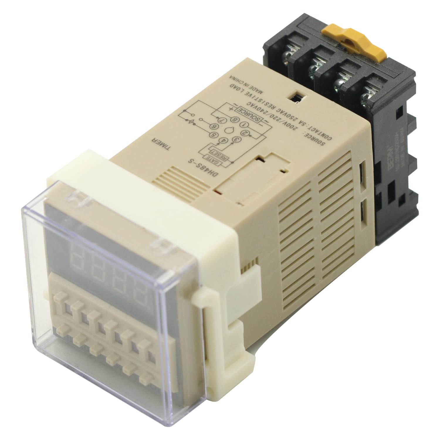 Amazon.com: AC 220V Digital DH48S-S Precision Programmable Time Delay Relay with Socket Base ...