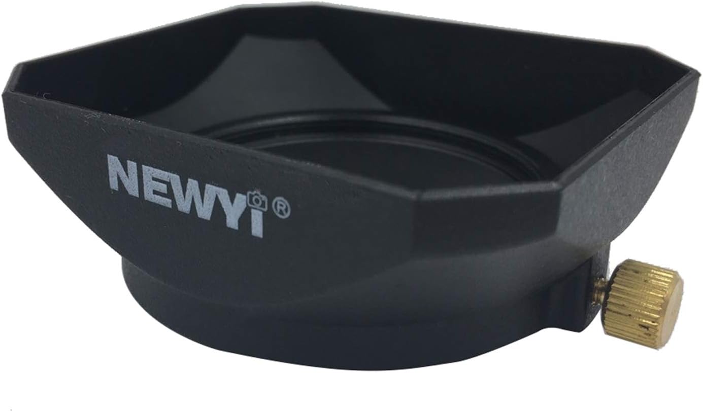 Amazon.com : NEWYI 52mm Square Shape Screw-on Lens Hood Shade for ...