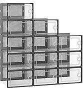 Amazon.com: Kuject Shoe Organizer Storage Boxes for Closet 12 Packs ...