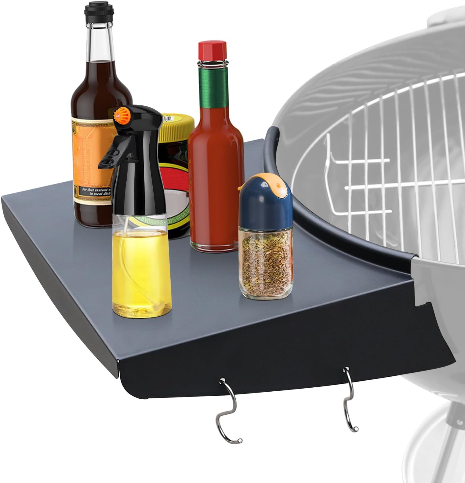 Amazon.com: Grill Table Shelf for Weber Kettle - Charcoal Grill Side ...