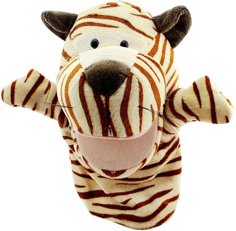 Amazon.com: Plush Animal Hand Puppets with Movable Mouth Tiger Hand ...